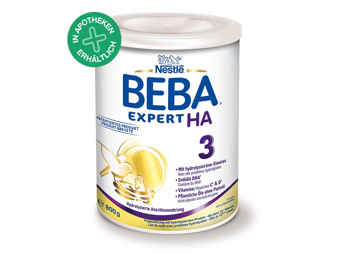 Beba HA 3: Hypoallergene Folgemilch für Babys | Nestlé Baby & me