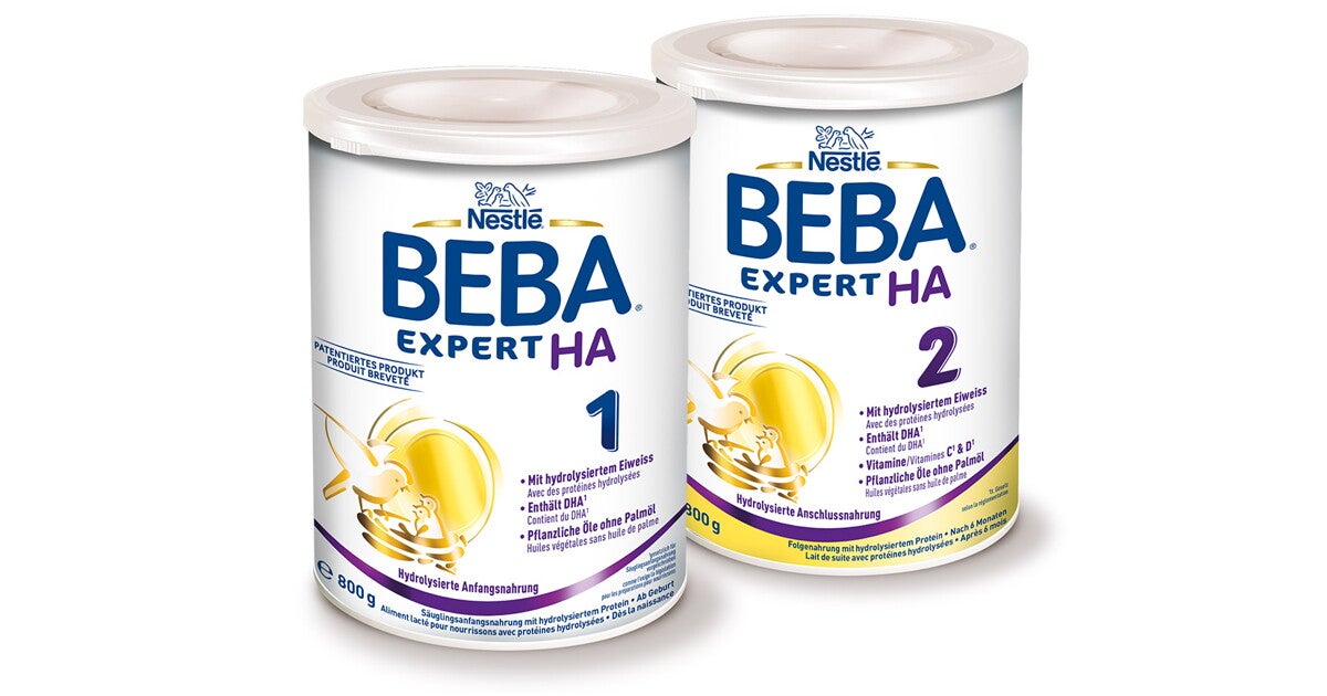BEBA HA: Hydrolysierte Anfangs- & Folgemilch | Nestlé Baby & me